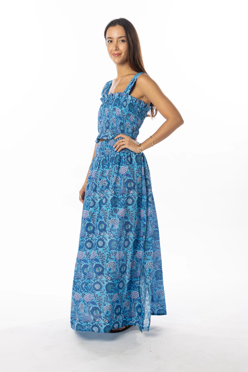 Bindu Parker Skirt -Azure – Muse